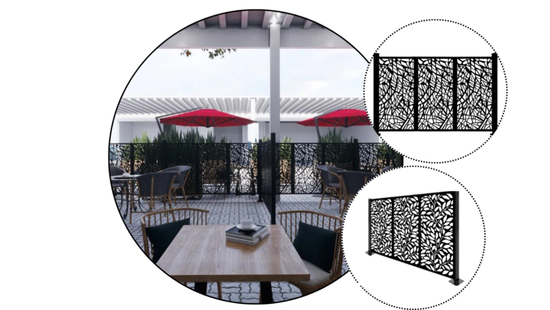 Custom Privacy Screen and Security Fences - Metal Geometrix
